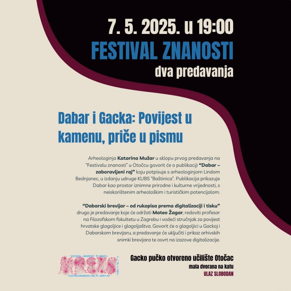 Festival znanosti: Predavanja o arheologiji i glagoljaškoj baštini ...